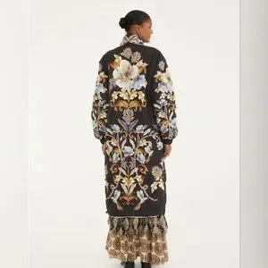 FARM Rio | Jackets & Coats | Farm Rio Black Flowerful Snake Garden ...